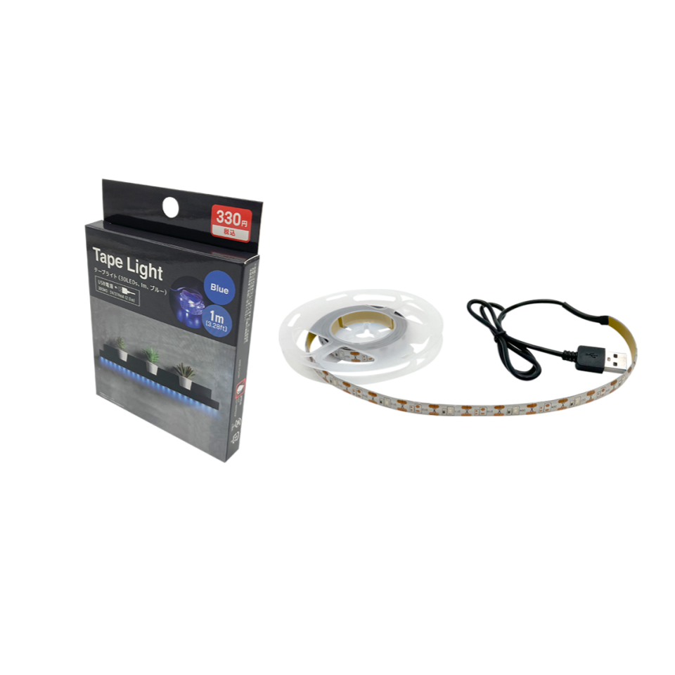 Tape Light 30 LEDs Blue 1m – DAISO SINGAPORE