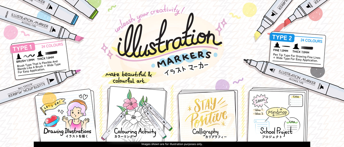 Illustration Marker – DAISO SINGAPORE