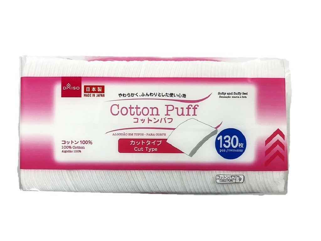 Cotton Puff Cut Type 130pcs – DAISO SINGAPORE