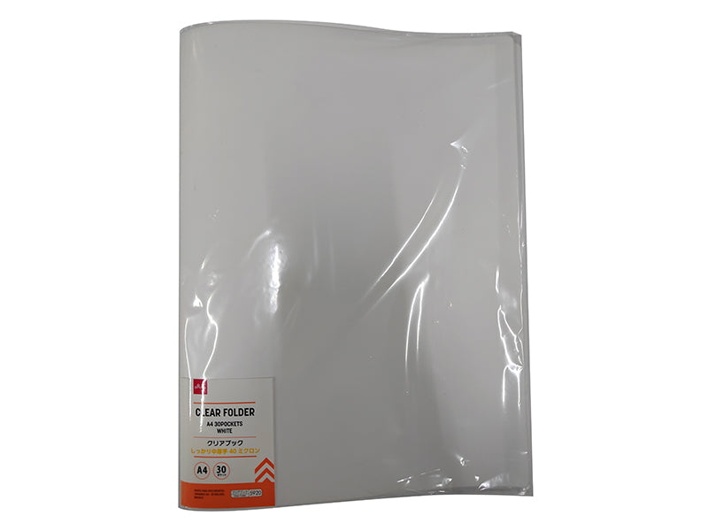 Clear Folder A4 White – DAISO SINGAPORE