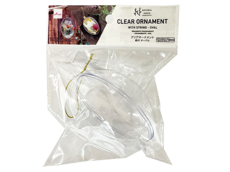 Clear Ornament with String Oval – DAISO SINGAPORE