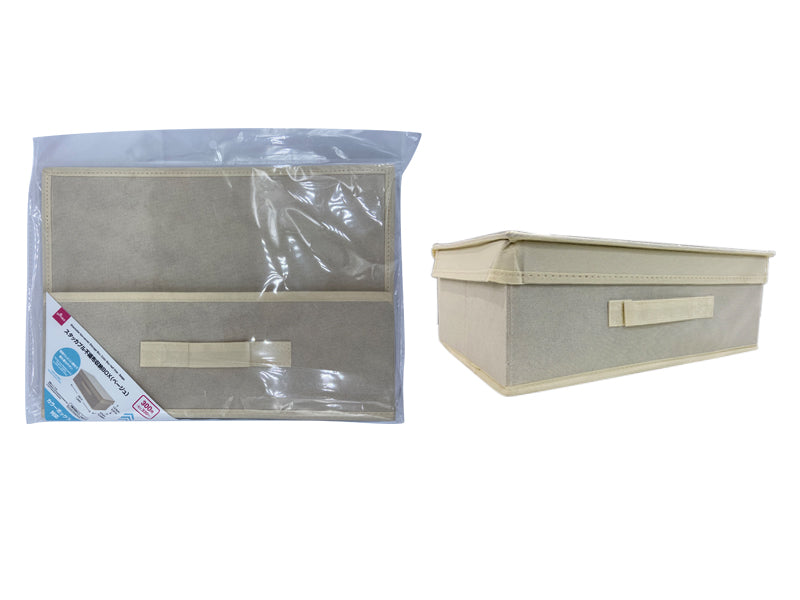 Stackable Non-Woven Storage Box Color Box Half Size Beige – DAISO SINGAPORE