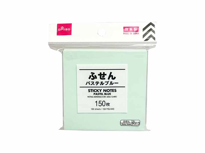 Sticky Note 75mm x 75mm Pastel Blue – DAISO SINGAPORE