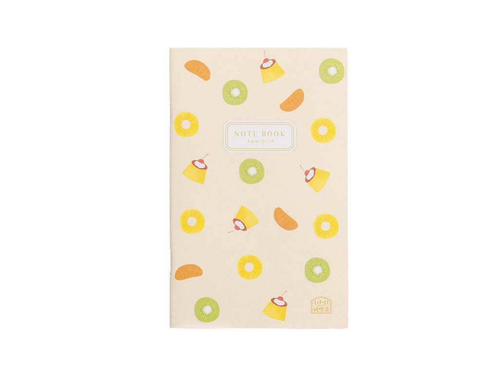 Notebook B7 Grid 3mm Retro Pudding – DAISO SINGAPORE