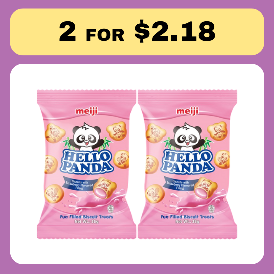 Meiji Hello Panda - Strawberry - 35g – DAISO SINGAPORE