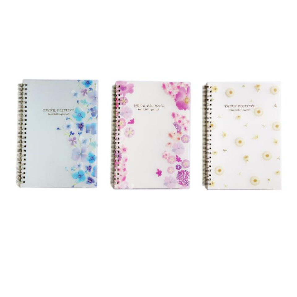 Spiral Notebook Flower A5 – DAISO SINGAPORE