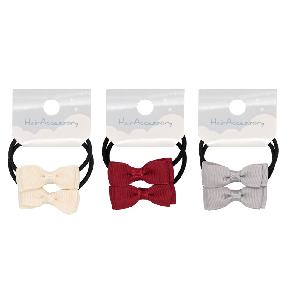 Hair Pony Set Ribbon Chic Color – DAISO SINGAPORE