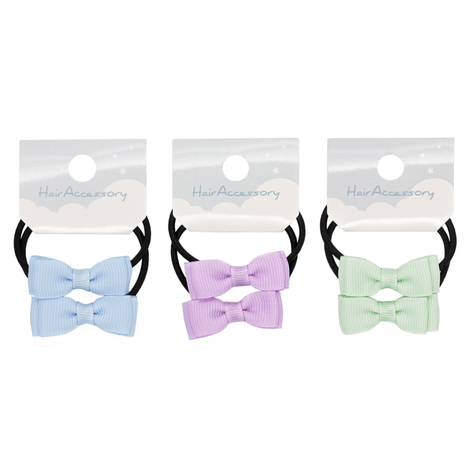 Hair Pony Set Ribbon Pastel Color Cold Color – DAISO SINGAPORE