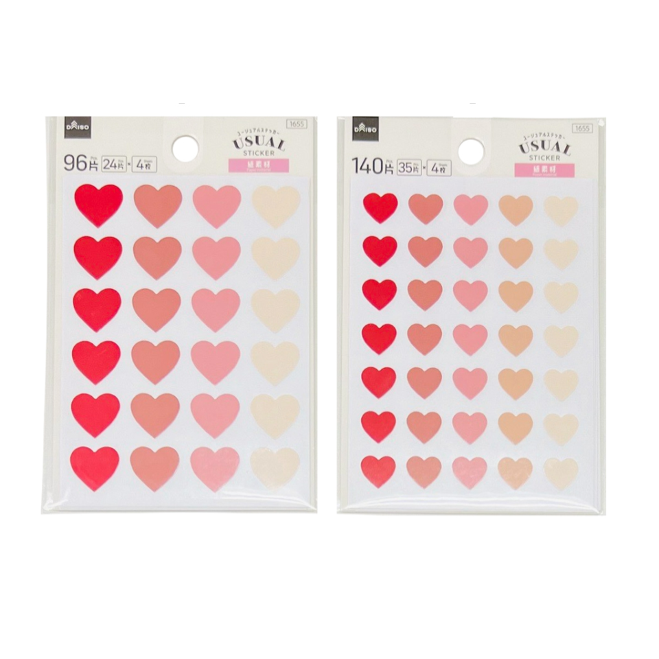 Usual Sticker Heart Warm Color – DAISO SINGAPORE
