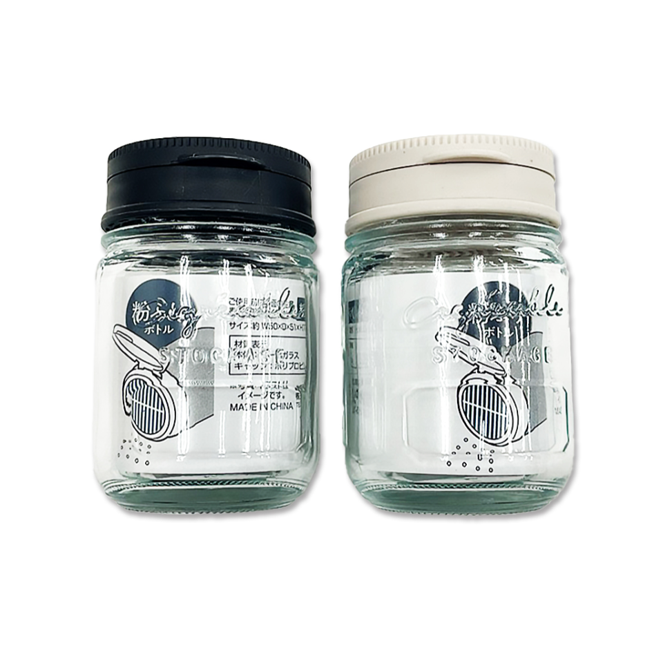 Design Glass Powder Bottle – DAISO SINGAPORE