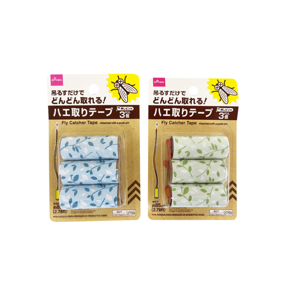 Fly Catcher Tape Attached with a Push Pin – DAISO SINGAPORE