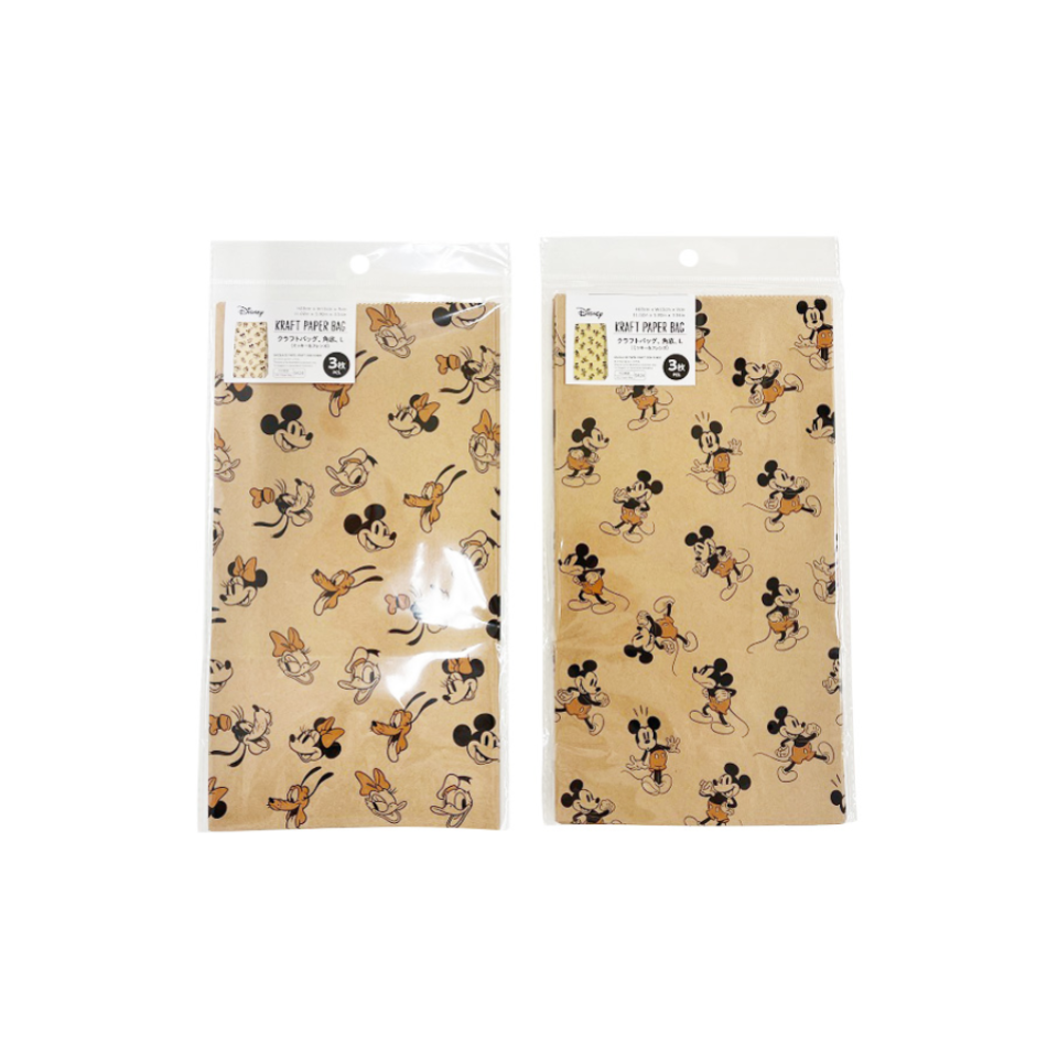 Kraft Paper Bag Square Base L Mickey and Friends – DAISO SINGAPORE