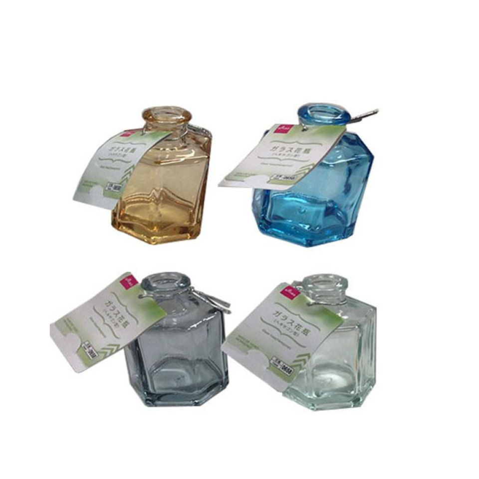 Glass Vase Hexagonal – DAISO SINGAPORE