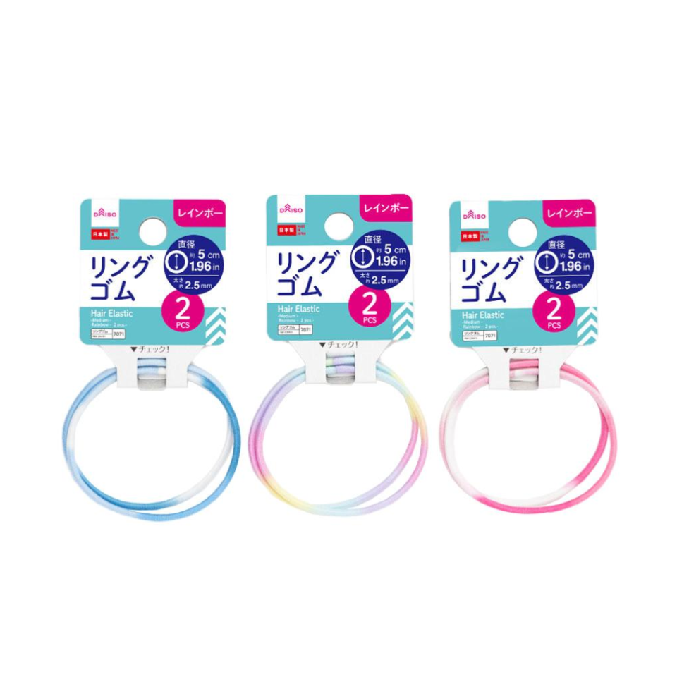 Hair Elastic Medium Rainbow – DAISO SINGAPORE
