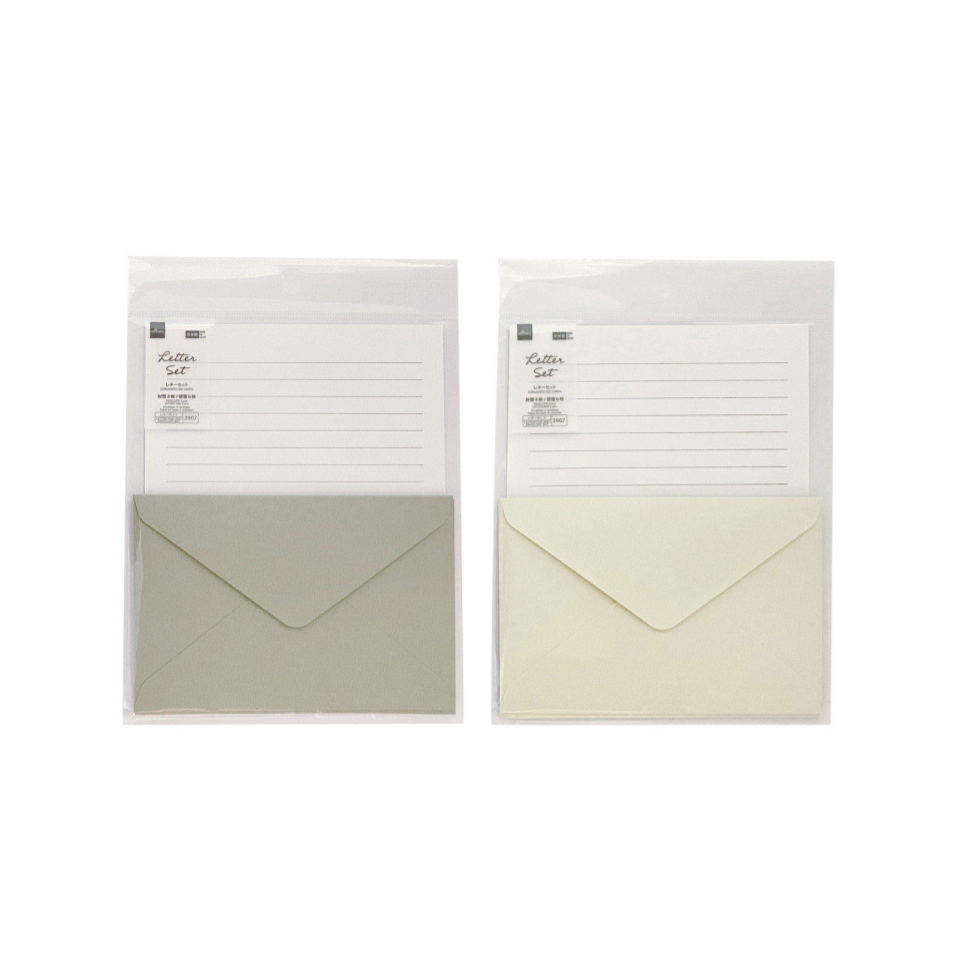 Letter Pad and Envelope Set Smoky Color 2 – DAISO SINGAPORE