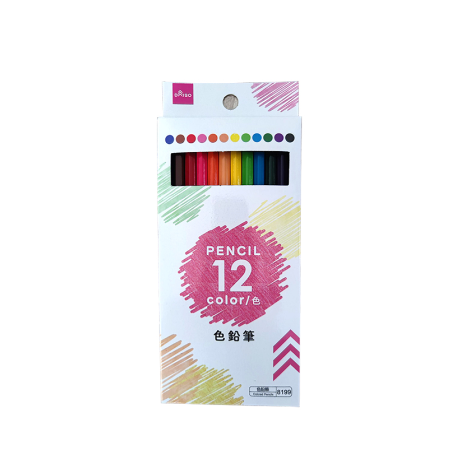 Colored Pencil 12 Colors – DAISO SINGAPORE