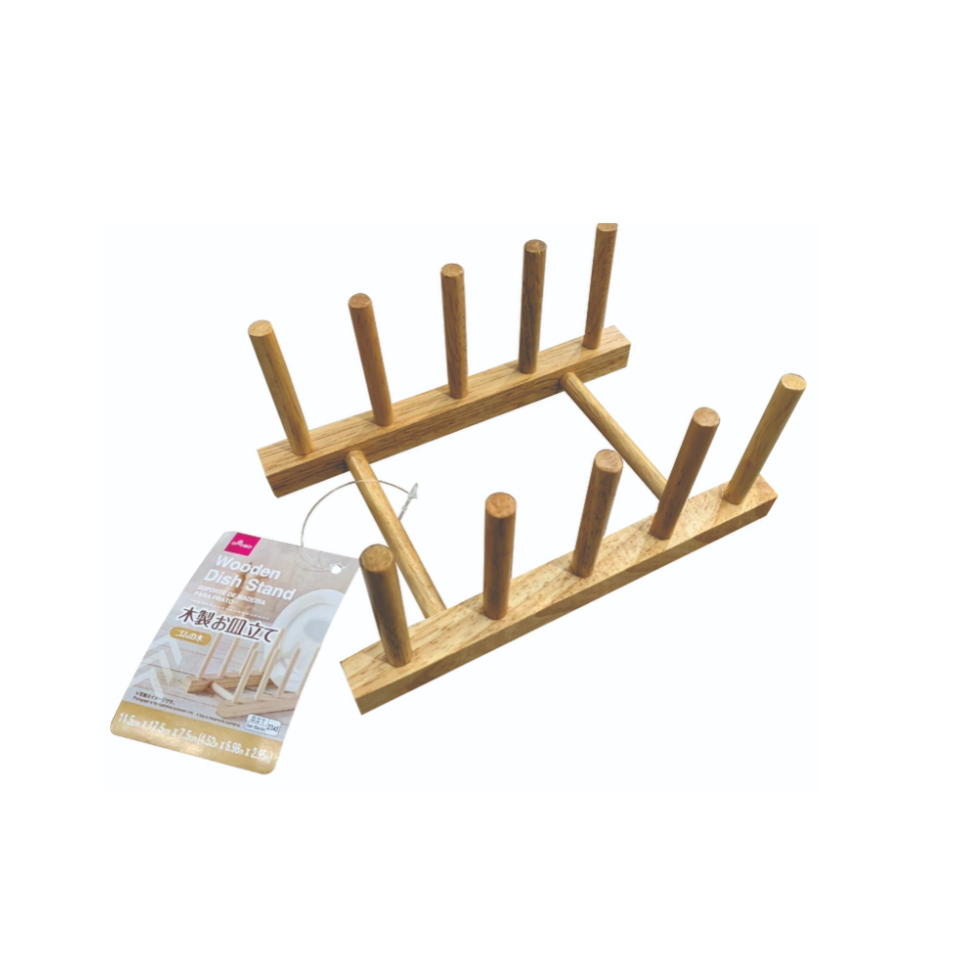 Wooden Dish Stand – DAISO SINGAPORE