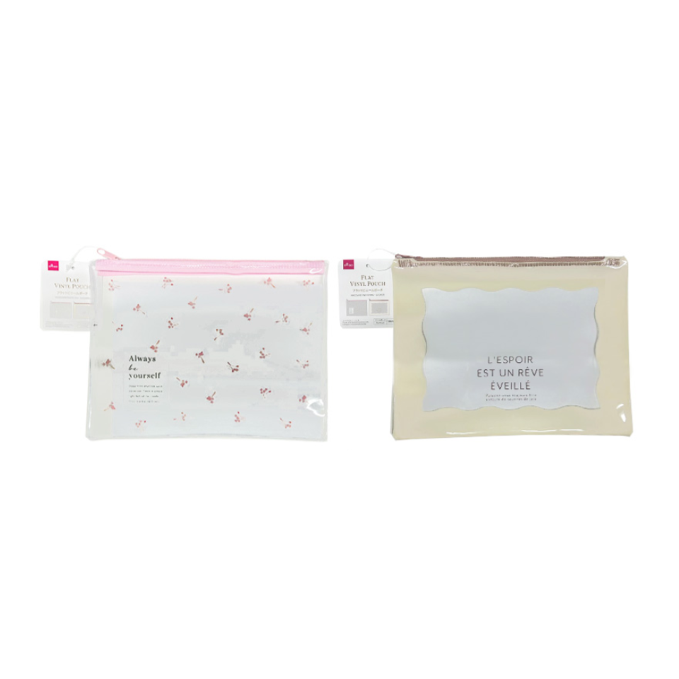 Flat Vinyl Pouch Elegant – DAISO SINGAPORE