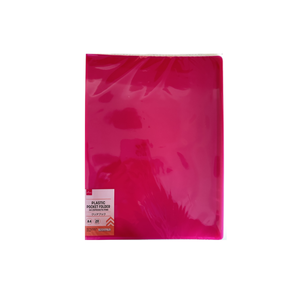 Pocket Folder A4 Pink – DAISO SINGAPORE