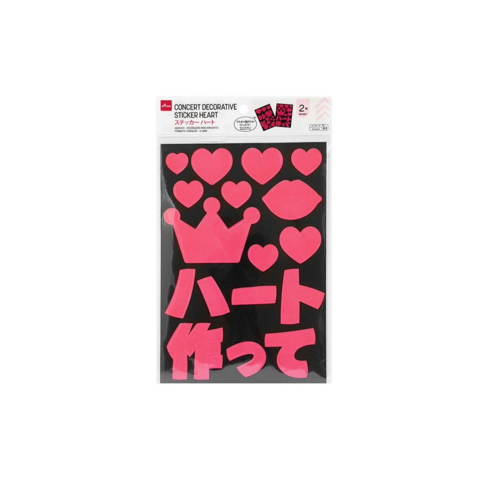 Concert Decorative Sticker Heart – DAISO SINGAPORE