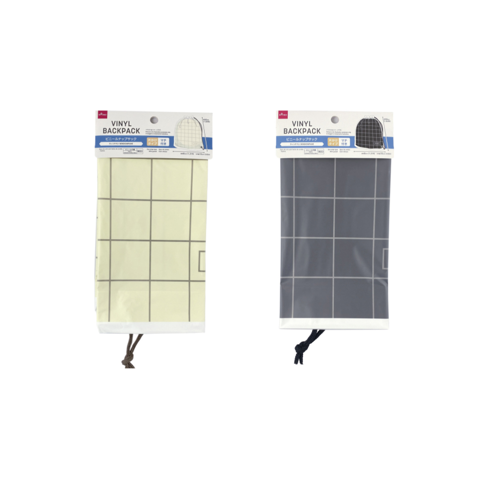 Vinyl Backpack One Strap Frosted Windowpane – DAISO SINGAPORE
