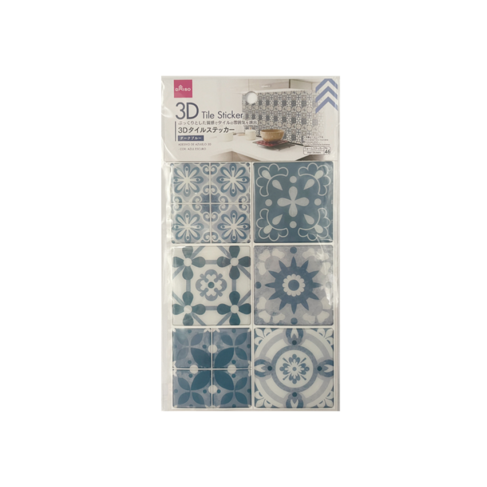 3D Tile Sticker Dark Blue – DAISO SINGAPORE