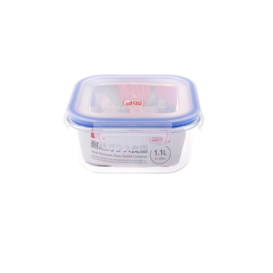 Microwave Safe Heat Resistant Glass Sealed Container 1.1L – DAISO SINGAPORE