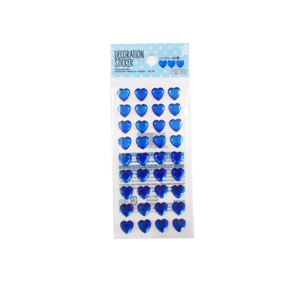 Stickers Heart Blue – DAISO SINGAPORE