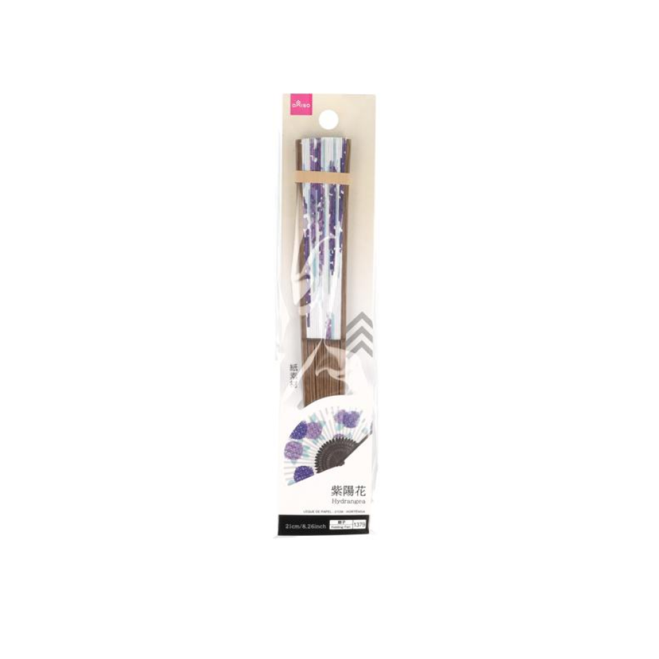 Paper Folding Fan Hydrangea 21cm – DAISO SINGAPORE