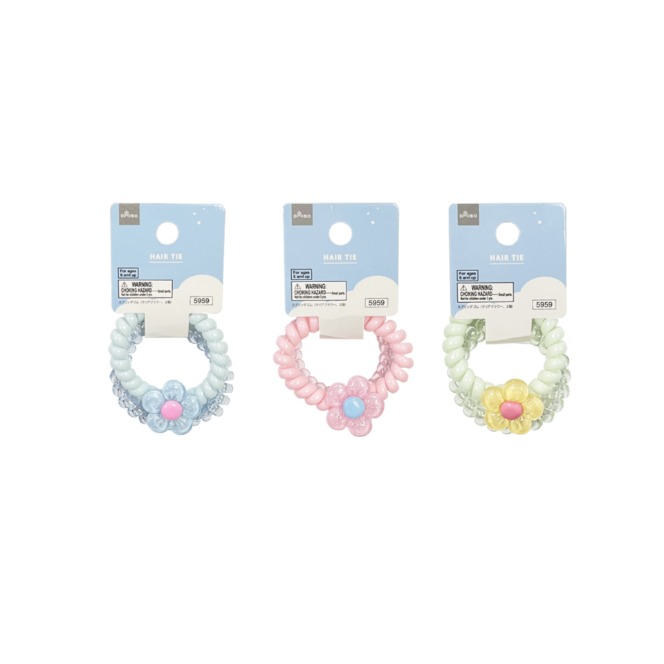 Spring Hair Tie Clear Flower – DAISO SINGAPORE