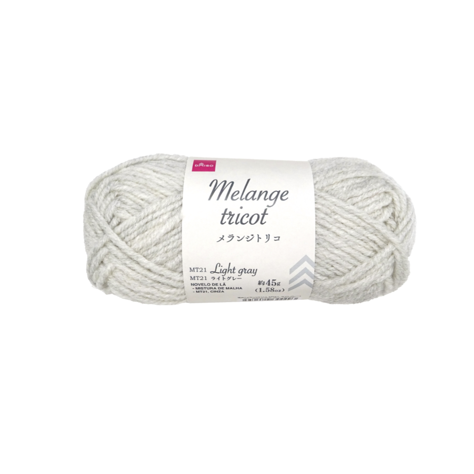 Yarn Melange Tricot Light Grey – DAISO SINGAPORE