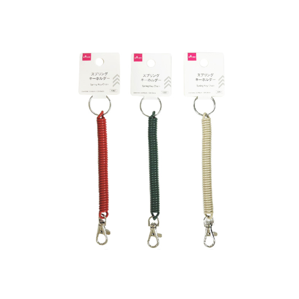 Spring Key Chain Monochromatic Color – DAISO SINGAPORE