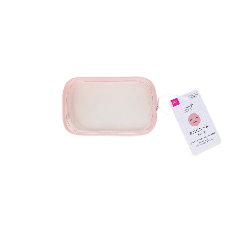 Mini PVC Pouch with Gusset Apricot Pink – DAISO SINGAPORE