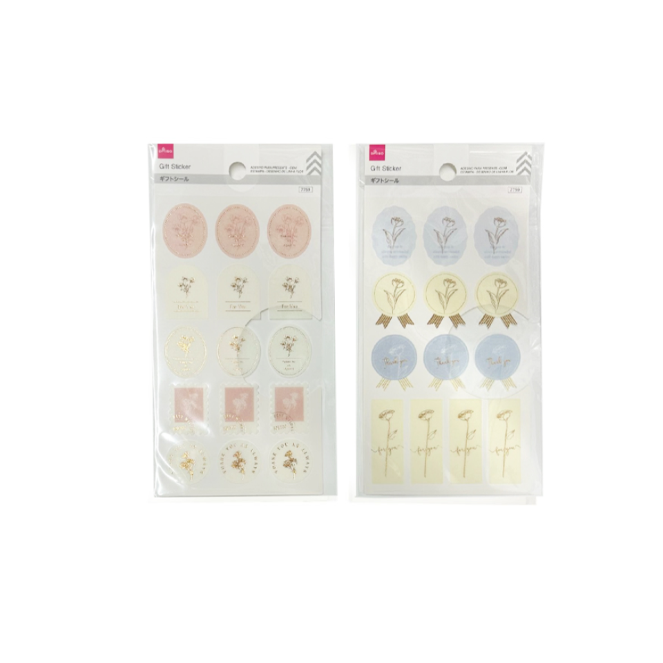 Gift Sticker Foil Stamping Line Drawing Flower – DAISO SINGAPORE