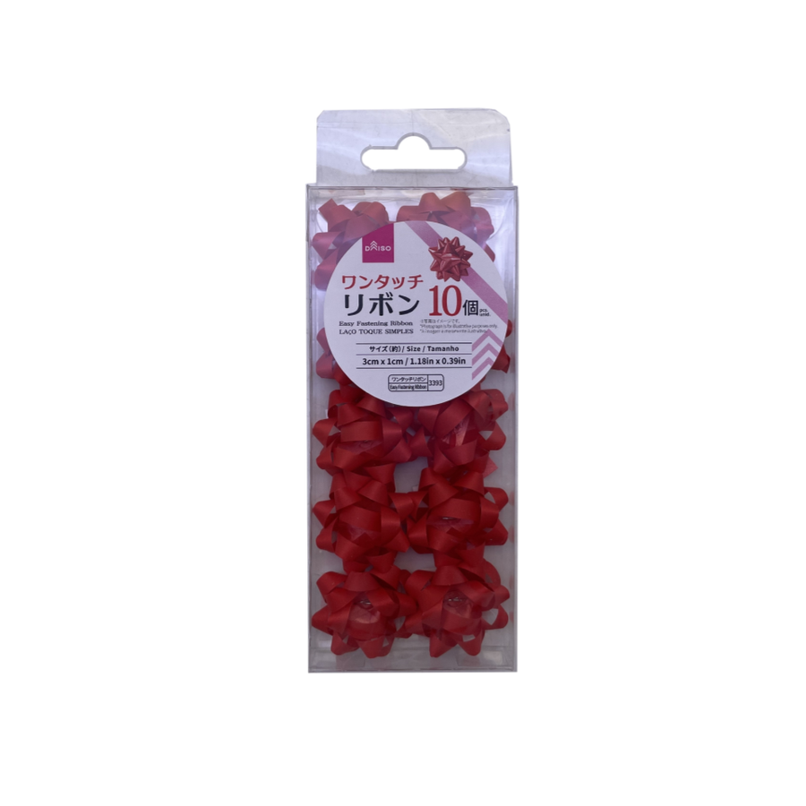 Easy Fastening Ribbon Small Red – DAISO SINGAPORE