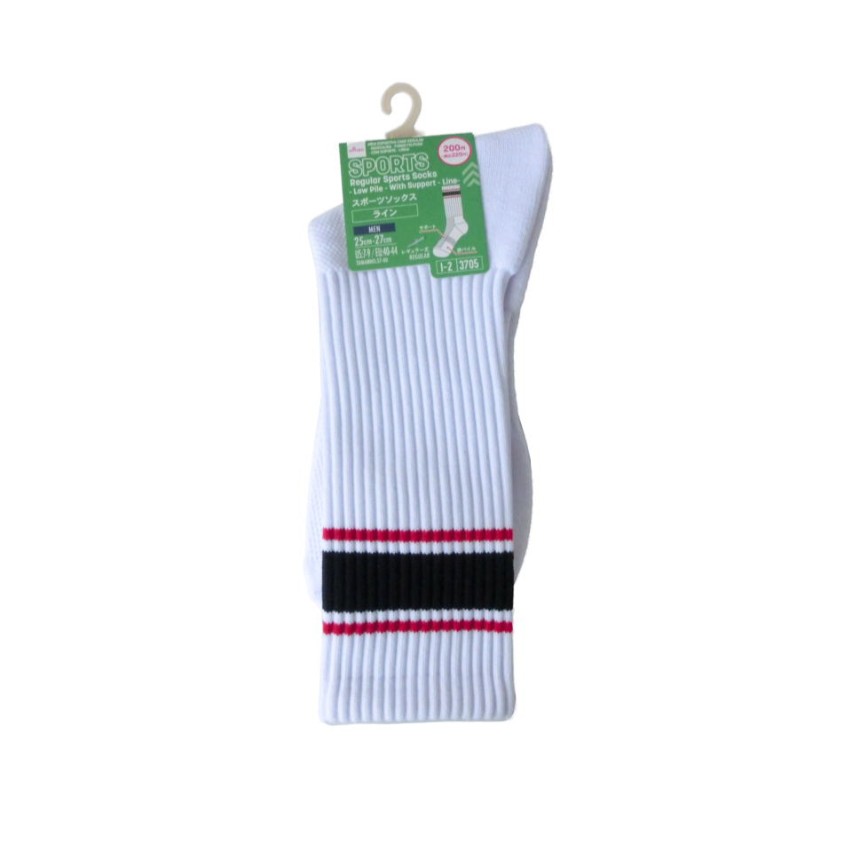 Regular Sports Socks with Support for Men Low Pile Line – DAISO SINGAPORE