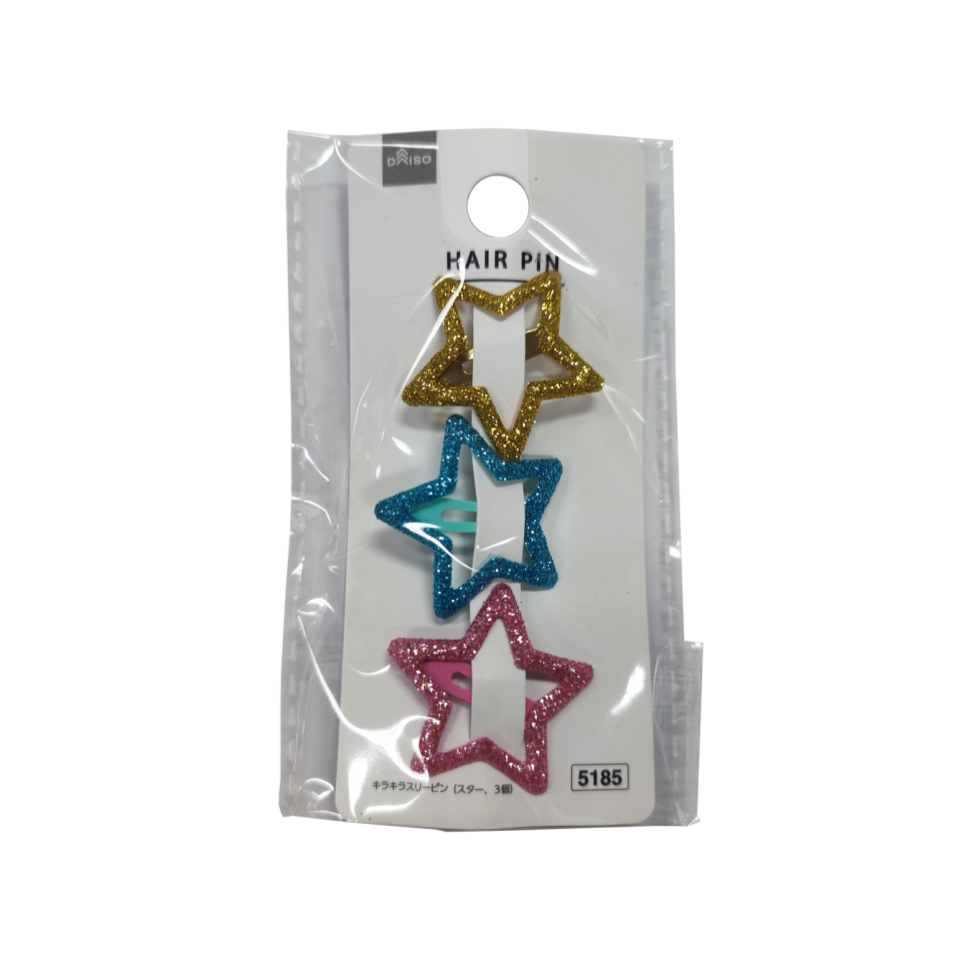 Sparkling Triangular Hair Clip Star – DAISO SINGAPORE