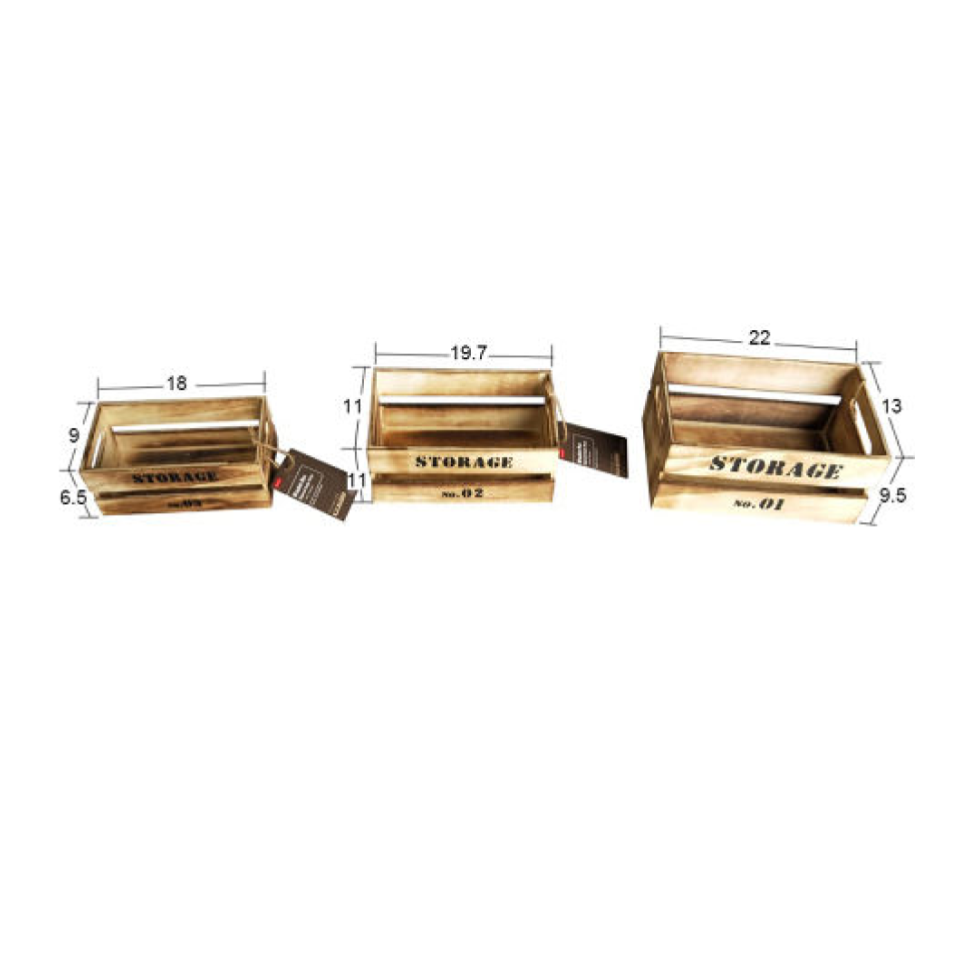Wooden Box Charred Cedar Style with Design – DAISO SINGAPORE