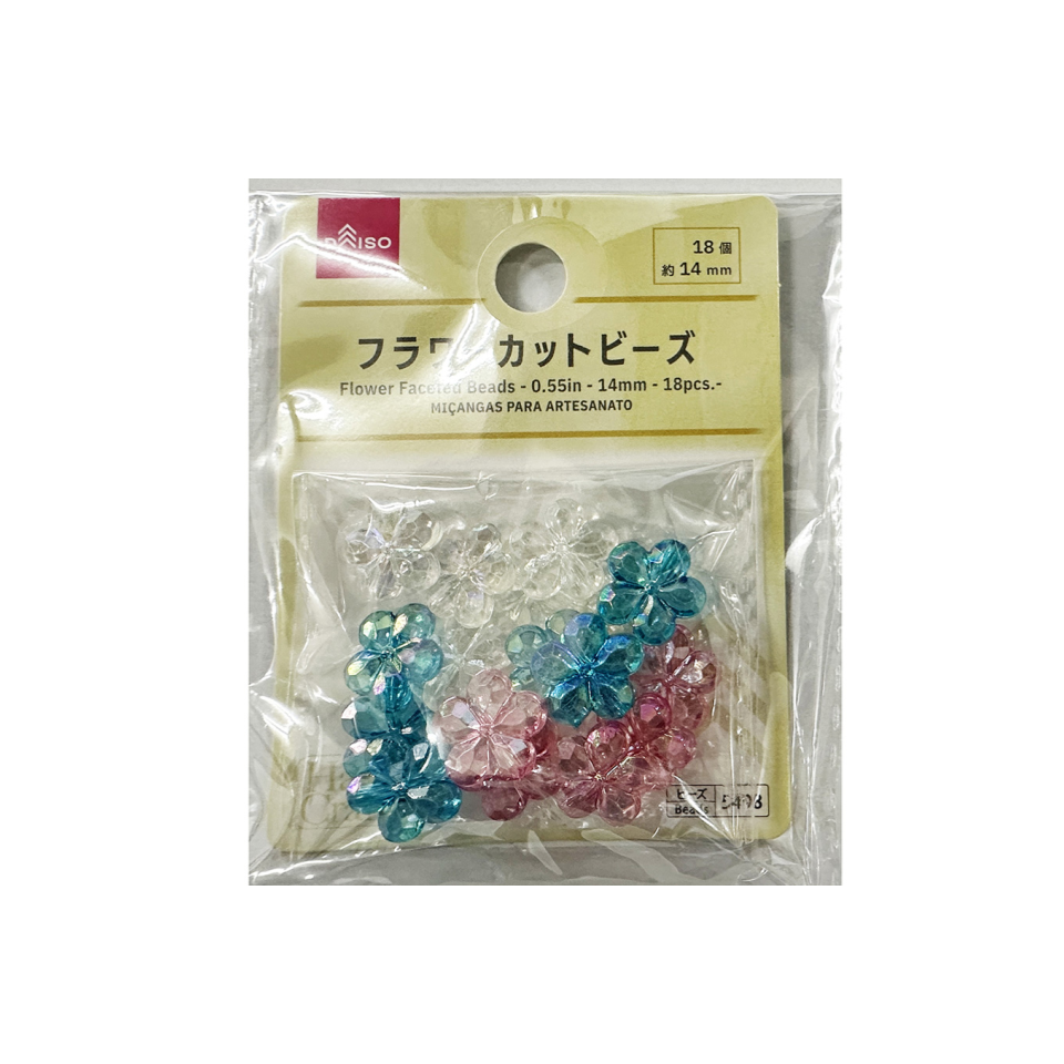 Flower Faceted Beads 14mm – DAISO SINGAPORE