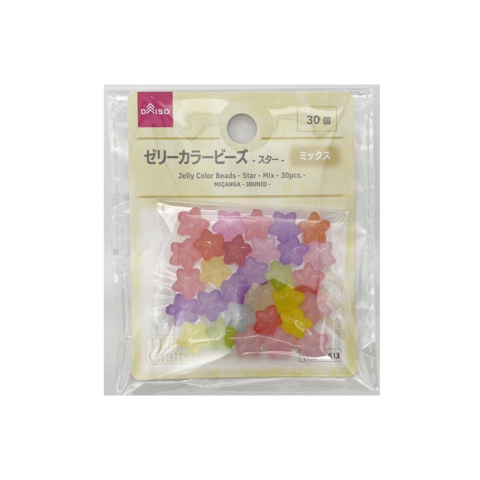 Jelly Color Beads Star Mix – DAISO SINGAPORE