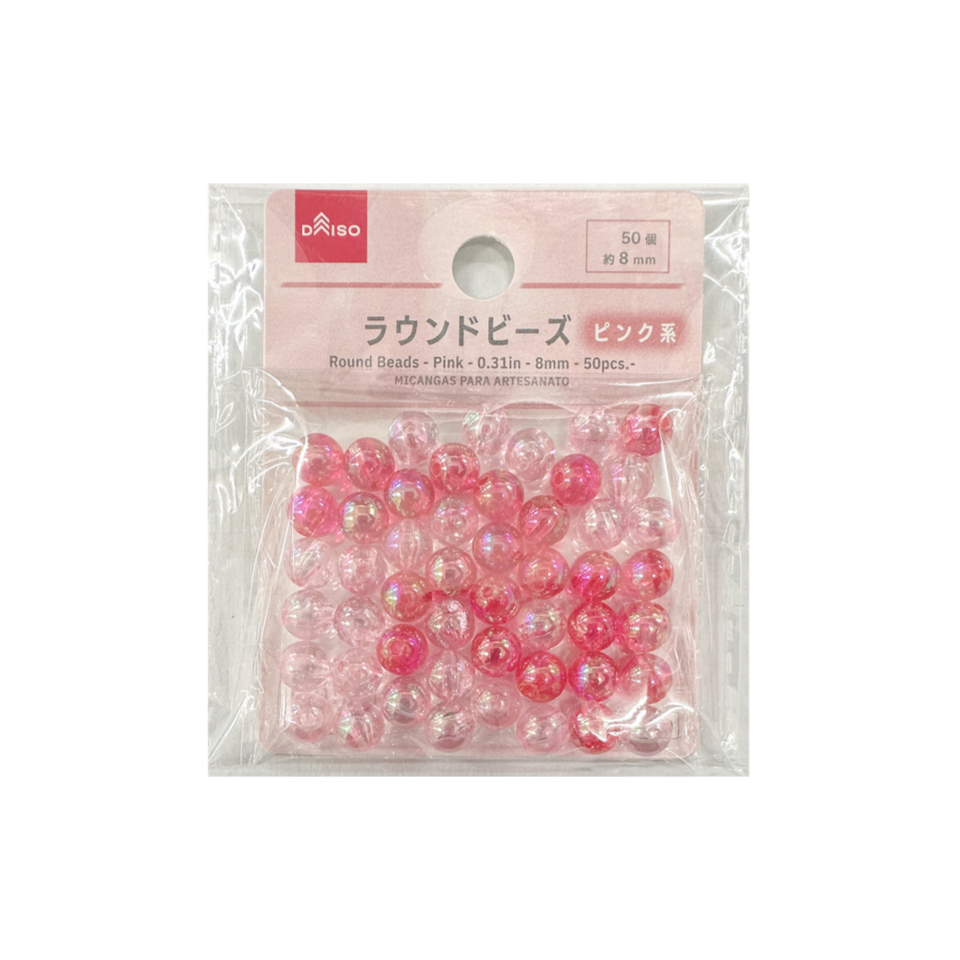 Round Beads Pink 8mm – DAISO SINGAPORE