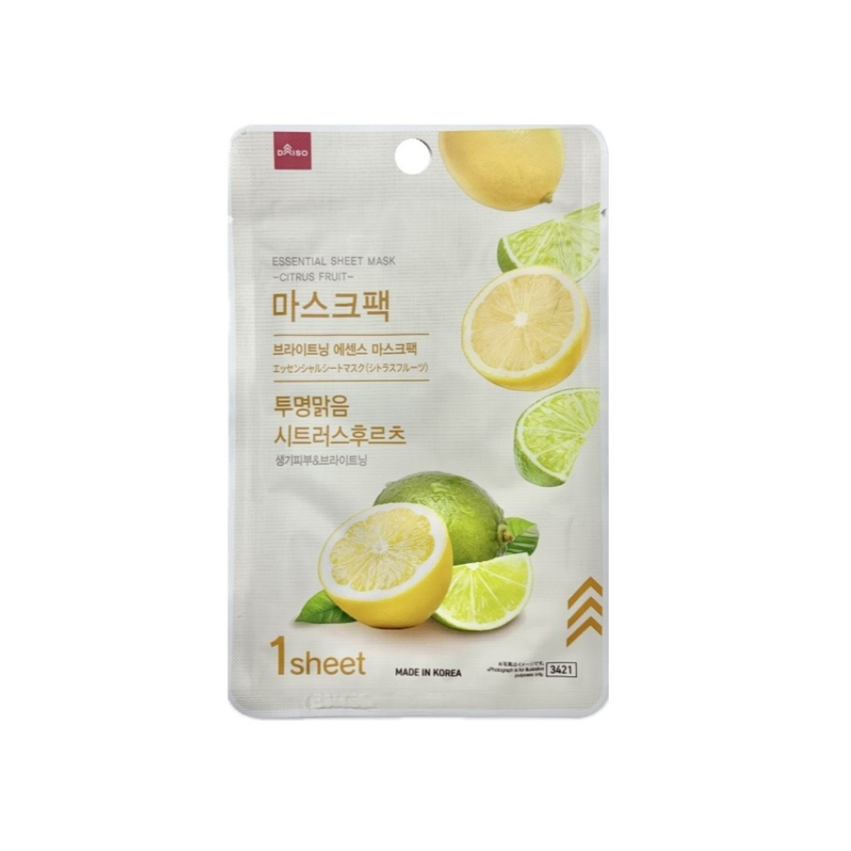 Essential Sheet Mask Citrus Fruit – DAISO SINGAPORE