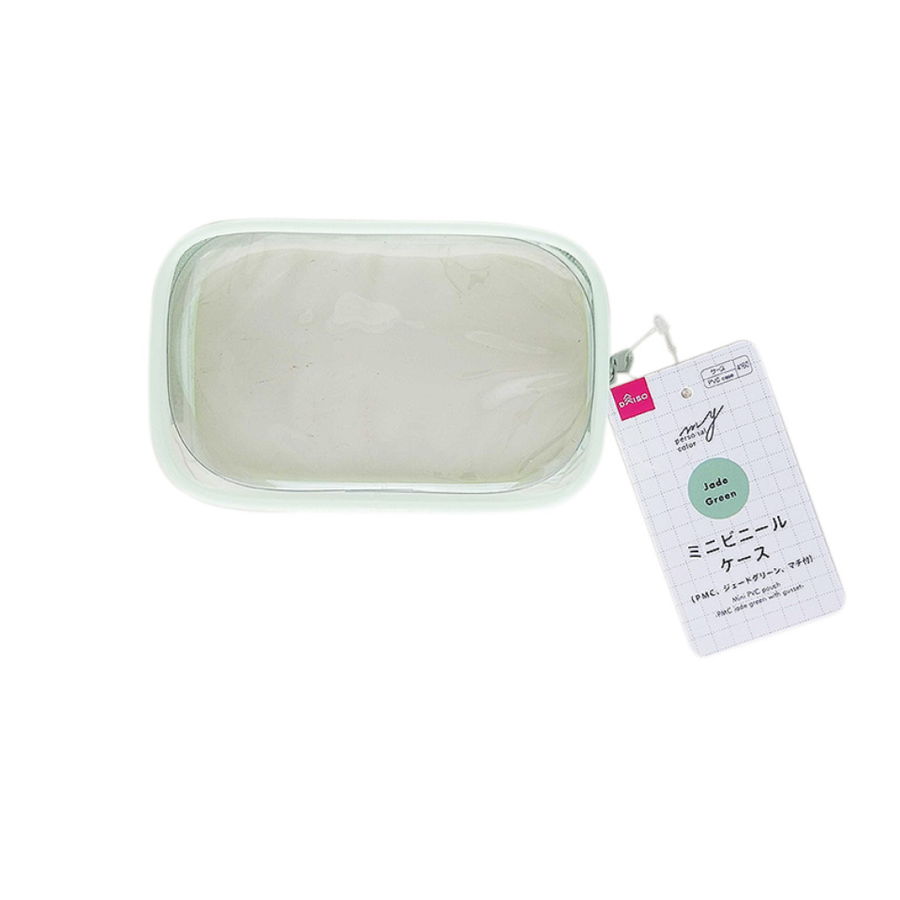Mini PVC Pouch with Gusset Jade Gfreen – DAISO SINGAPORE