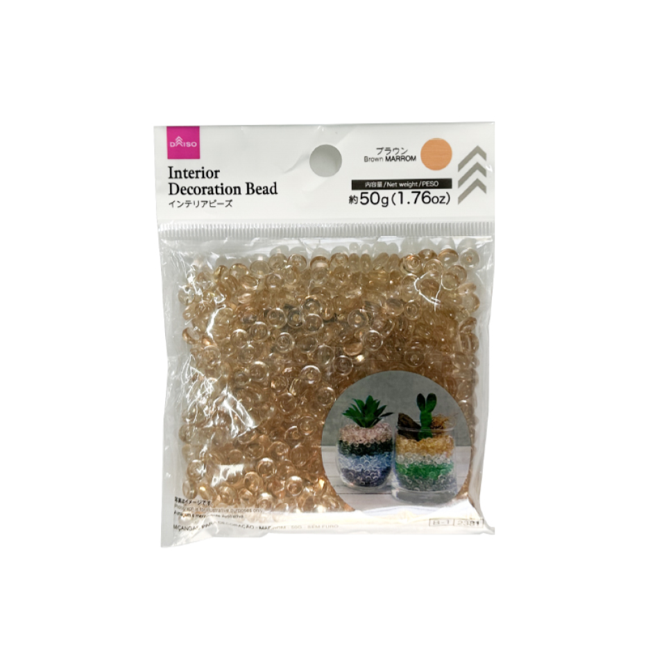 Interior Decoration Bead Brown without Hole 50g – DAISO SINGAPORE