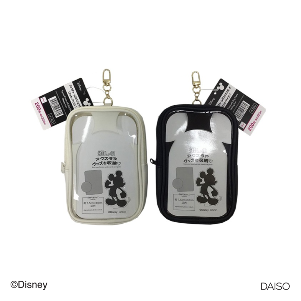 Square Pouch with Bag Charm Mickey Icon – DAISO SINGAPORE