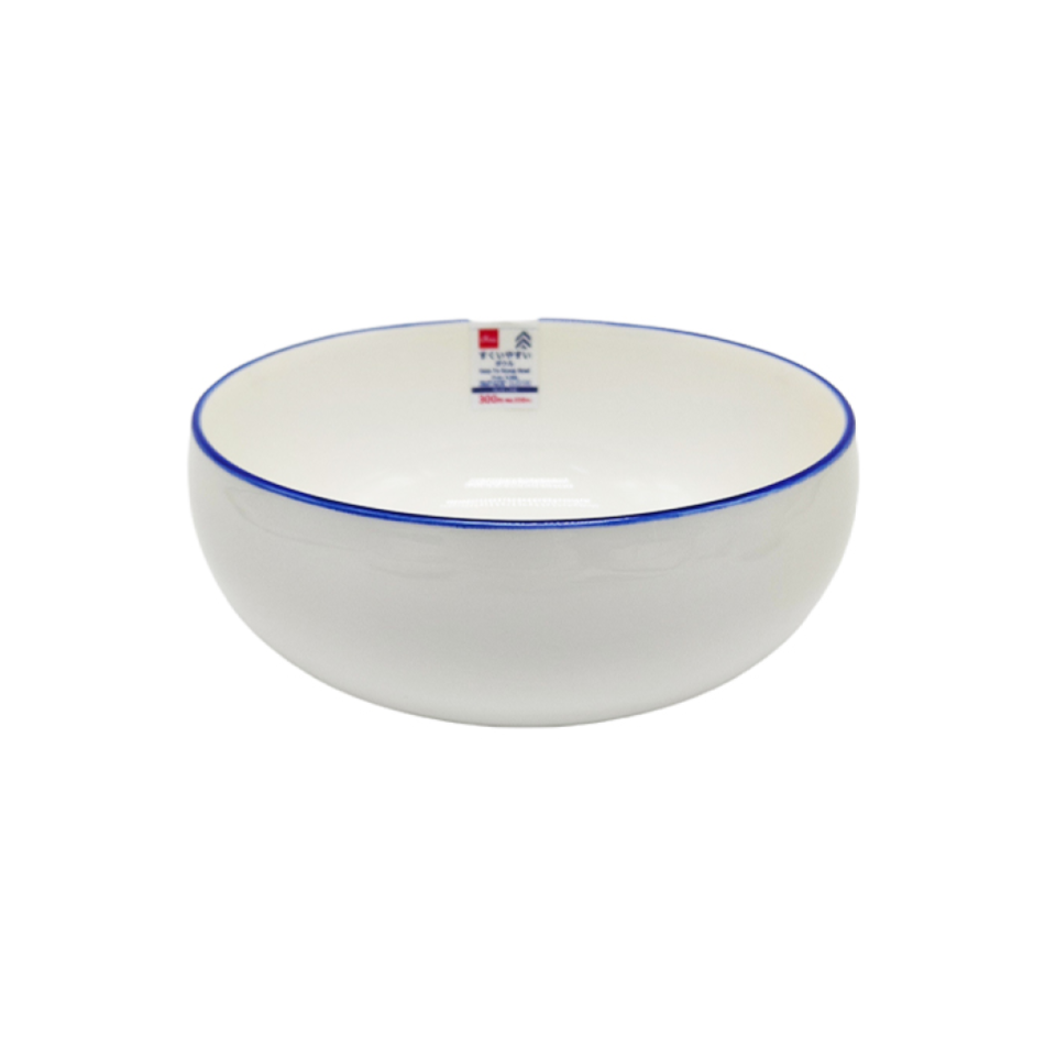 Easy-To-Scoop Bowl Blue Line – DAISO SINGAPORE