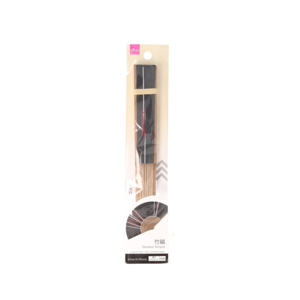 Paper Folding Fan 23cm Bamboo Stripes – DAISO SINGAPORE