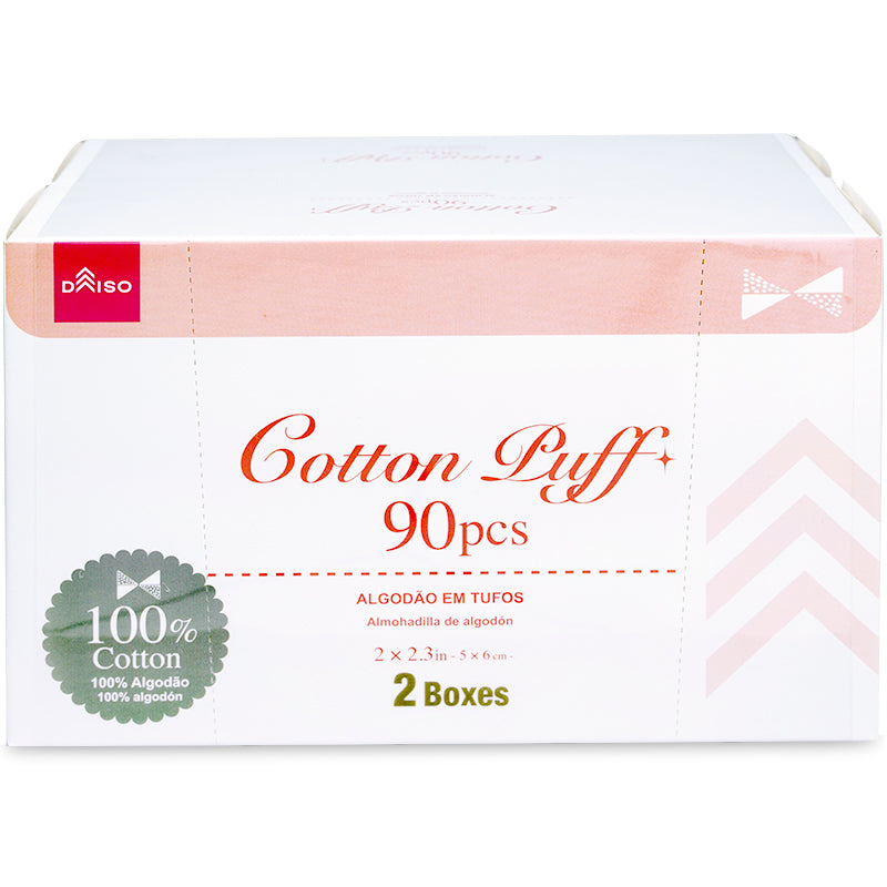 Cotton Puff 90pcs (Two Boxes) – DAISO SINGAPORE