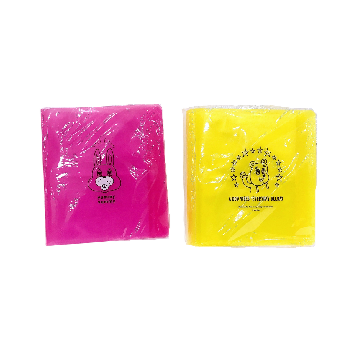 Card Case 40 Pockets Yellow/Pink – DAISO SINGAPORE