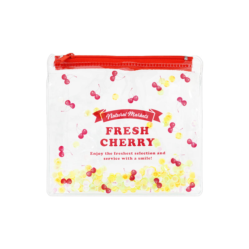 PVC pouch-Cherry red- – DAISO SINGAPORE